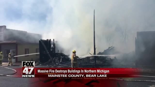 Multiple buildings damaged in downtown Northern Michigan village fire ...